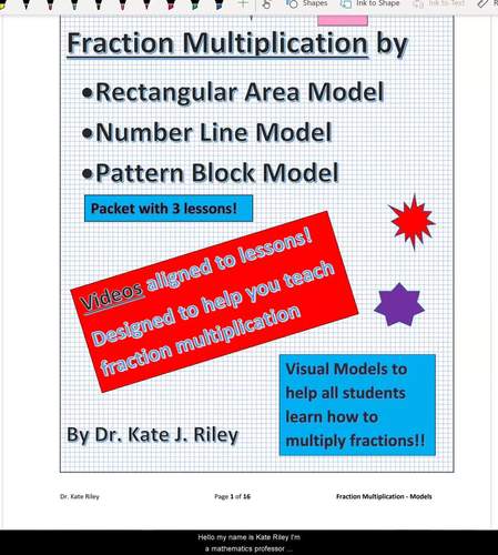 Multiplying Fractions by Number Line Model by Kate Riley | TPT