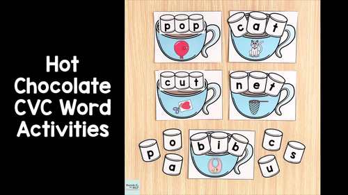Hot Chocolate CVC Word Printable Activities for Encoding in Reading