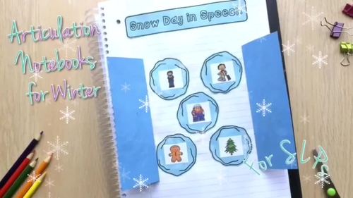 Winter Articulation Activities for Notebooks by Teaching Talking
