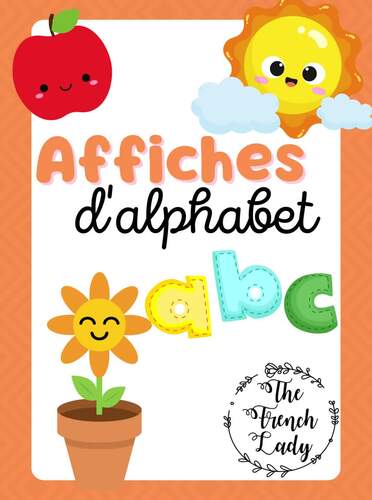French Alphabet Posters, Affiches d'alphabet, Homeschool, French Immersion