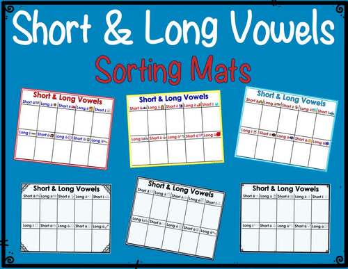 Short & Long Vowels Picture Sort & Worksheets by The Teaching Scene by ...