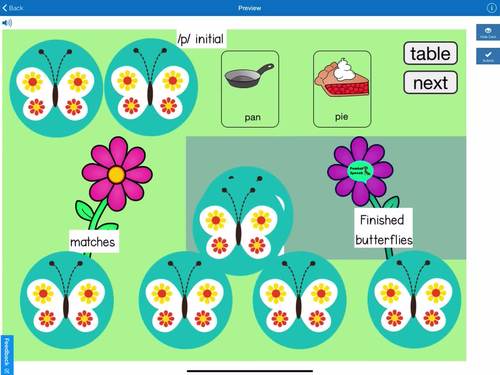 Springtime Match Articulation /p, b, t, d, m, n/ Boom Cards Distance ...