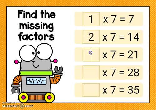 Multiplication Table of 7 Boom Cards™ Distance Learning by Creating 4 ESL