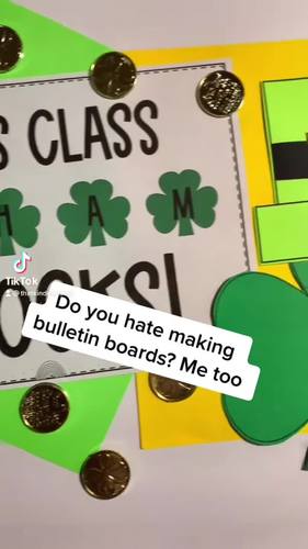 Shamrock Bulletin Board Craft | St Patricks Day | March by ThatKinderMama