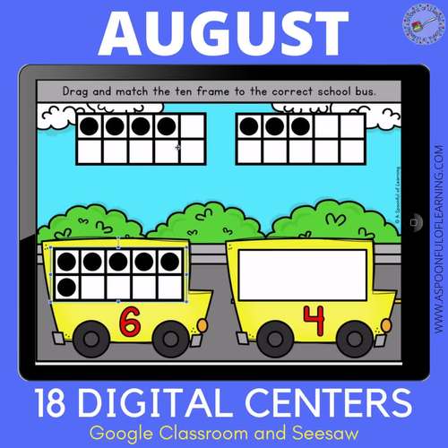 Digital Back to School Centers- Kindergarten Math & Literacy | Distance ...