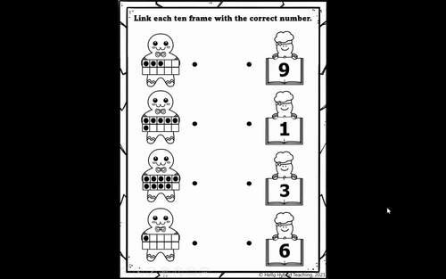 Gingerbread Ten Frame Math, Numbers 1-20 by Hello Hybrid Teaching