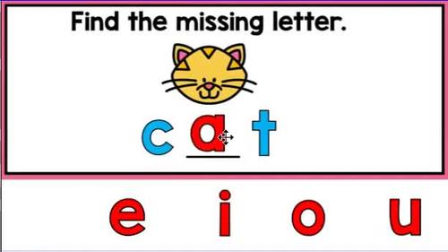 CVC MIDDLE SOUNDS GAME - SMART BOARD ACTIVITY! by LetTheGoodTimesKrol