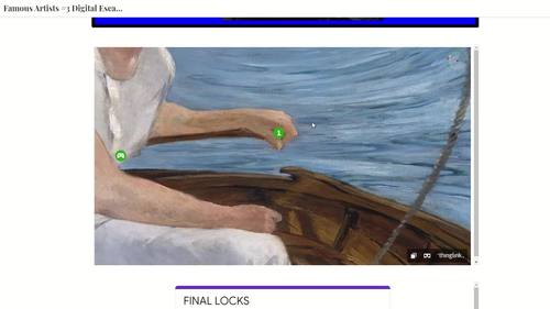 Famous Artists #3 DIGITAL ESCAPE ROOM for Google Drive® | Monet | Picasso