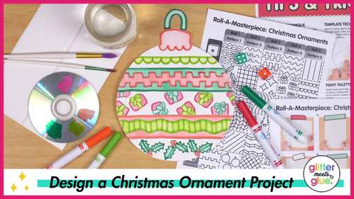 Christmas Ornament Art Project, Sub Plan Activity, Template, Writing ...