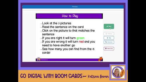 Distance Learning Boom™ Cards/Easel Activity : Prepositional Sentences