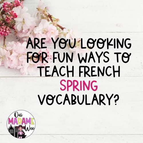 French Vocabulary Word Wall Cards - SPRING // le Printemps by Oui ...