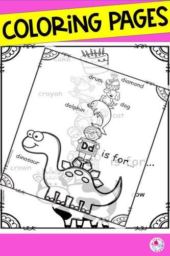 Alphabet Coloring Pages Worksheets or Posters by Primary Piglets