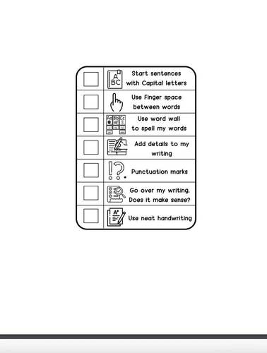 Primary Writing Journal With Visual Writing Checklist by They Call Me ...
