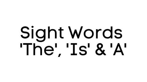 Sight Words 'The', 'Is' & 'A', Shapes Are Everywhere, Vocabulary, Video ...