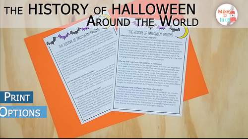 The History of Halloween Reading Activities - PRINT & DIGITAL | TPT