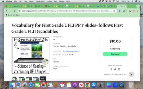 Vocabulary for First Grade UFLI PPT Slides- follows First Grade UFLI ...