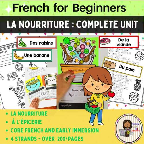 French La nourriture | French Food Unit | Nourriture Francophone