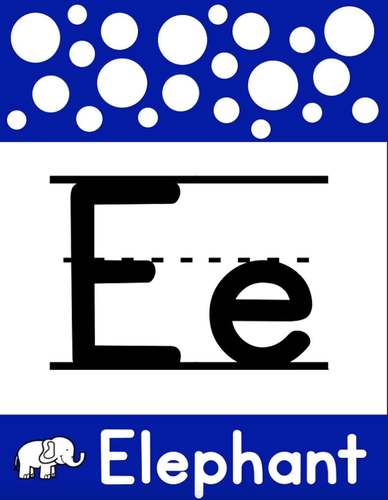 Dark Blue Polka Dot Party Alphabet Posters: Set #4 by Magical Miss Meg