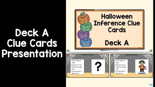 Digital Halloween Inference Clues or Riddles- Speech & Language Therapy