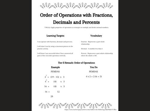 Order of operations videos | TPT