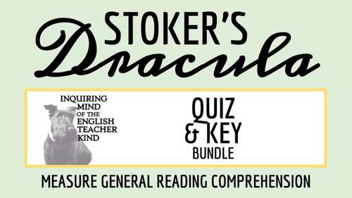 Dracula by Bram Stoker Quiz Bundle (Printables) | TPT