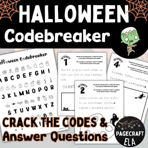 Halloween Codebreaker Activity & Scavenger Hunt with Tasks, Prompts ...