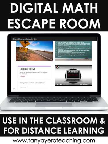 3rd Grade Math Digital Escape Room YEALONG BUNDLE | ALL STANDARDS