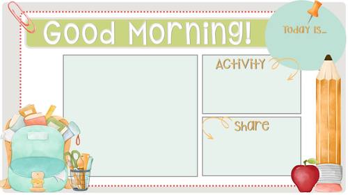 EDITABLE: Back to School Themed Slides by Our Reading Room | TpT