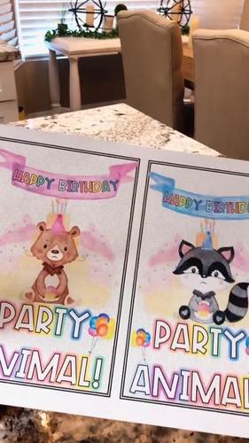 Birthday Celebration Kit - Woodland Party Animals by Messy Bun Coffee Runs