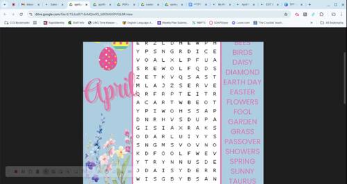 April Word Search Bundle - 5 Puzzles Cover All Holidays & Events ...