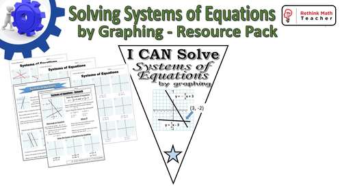 Solve Systems of Equations by Graphing - Learning Stations Resource Pack