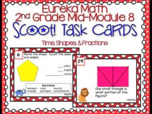 2nd Grade Math Mid-Module 8 Review Task Cards | Engage NY by Monkey Bars