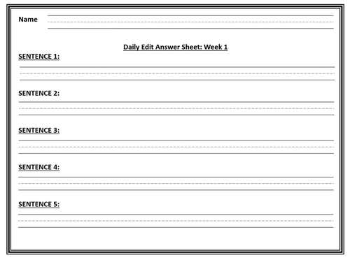 Daily Edit Sentences for the WHOLE YEAR by Teacher in High Heels