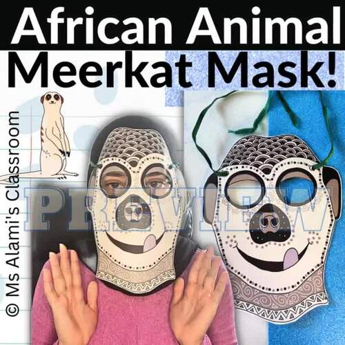 Book Week 2024 African Animal Mask Meerkat by Ms Alami's Classroom