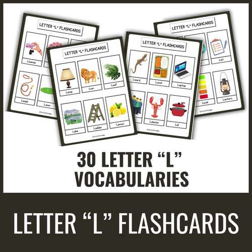 Letter "L" Vocabulary Flashcards | Interactive Alphabet Cards For Early ...