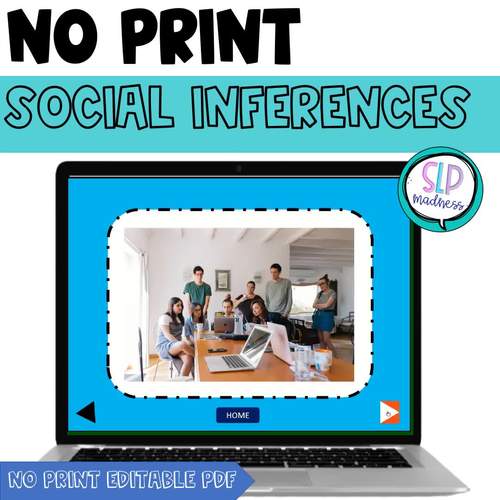 No Print Speech Therapy Social Inferences Social Skills l Non Verbal ...