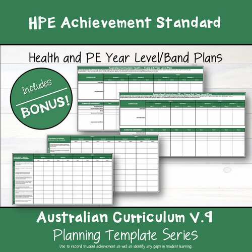 V9 Australian Curriculum HPE ACHIEVEMENT STANDARD CHECKLISTS - Years 3-4