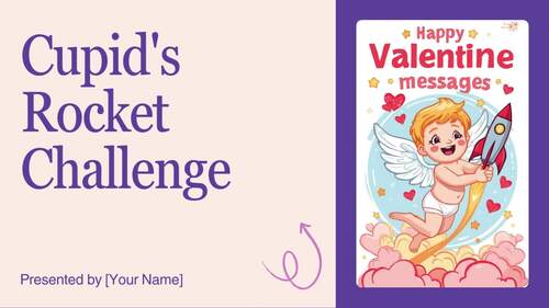 Valentine Straw Rocket STEM Challenge, K-3 Heart & Cupid Rockets