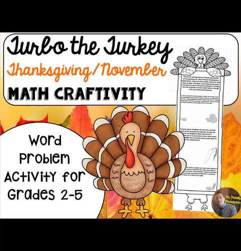 Thanksgiving Math Craft - Multi-Step Word Problem Craftivity 2nd - 5th ...