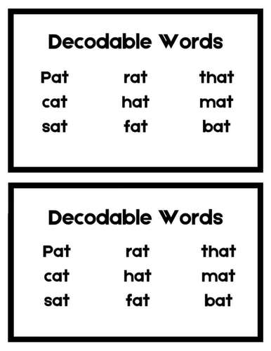 -at Word Family Decodable Reader - Short A CVC Mini Book - Decodable Text