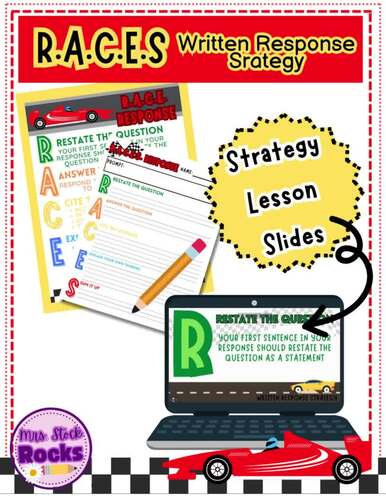 R.A.C.E.S. Written Response Strategy Lesson Slides by Mrs Stock Rocks