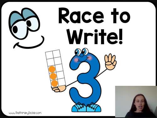 Writing Numbers 7 Minute Whiteboard Videos - Race to Write Numbers 1-20