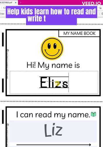 CUSTOMIZED EDITABLE NAME BOOK: Write it, Trace it, Build it NO PREP!