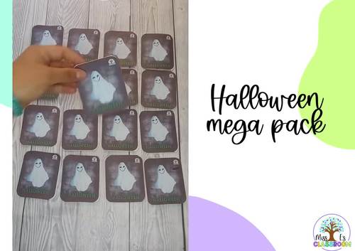 Halloween No PREP games mega PACK literacy games by Miss E's classroom