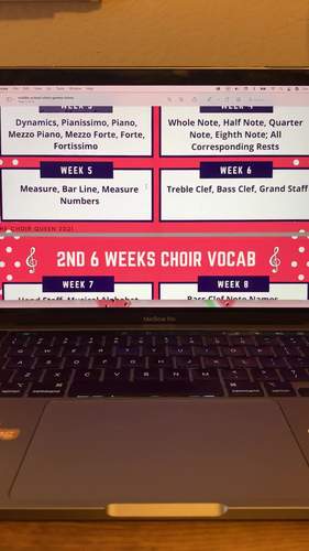 Middle School Choir Taboo Game + 36 Weeks of Choir Vocabulary | TPT