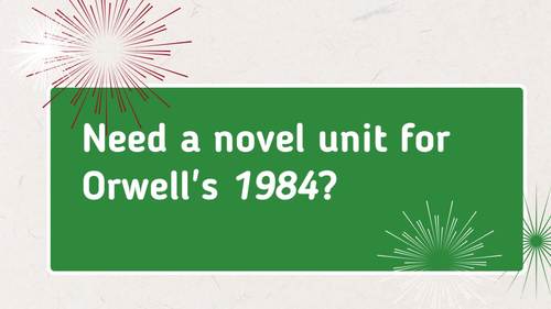 1984 LitPlan Novel Study Unit, Activities, Questions, Tests | TPT