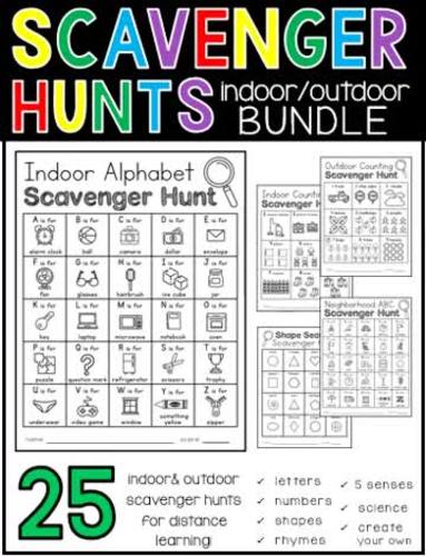 Indoor and Outdoor Scavenger Hunt BUNDLE by Primary Polished | TPT