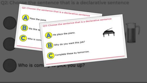 Sentence Structure Fillables, Editable Presentations, Forms UK/AUS English