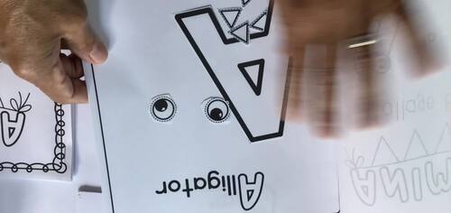 Alphabet Letter ANIMALS Crafts ~ Building letters kindergarteners