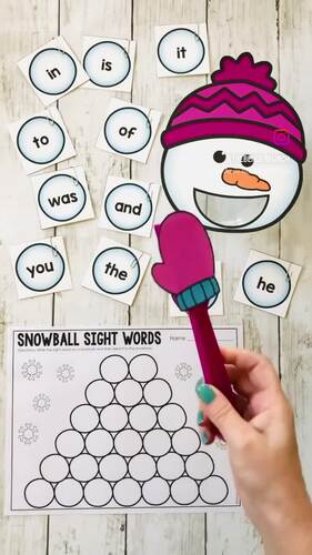 Winter Fry's Sight Words Activity Game - Sight Words 1-50 - Feed the ...